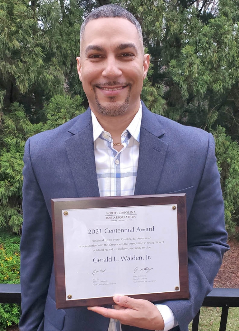 Gerald Walden Presented with 2021 Centennial Award – Greensboro Bar ...