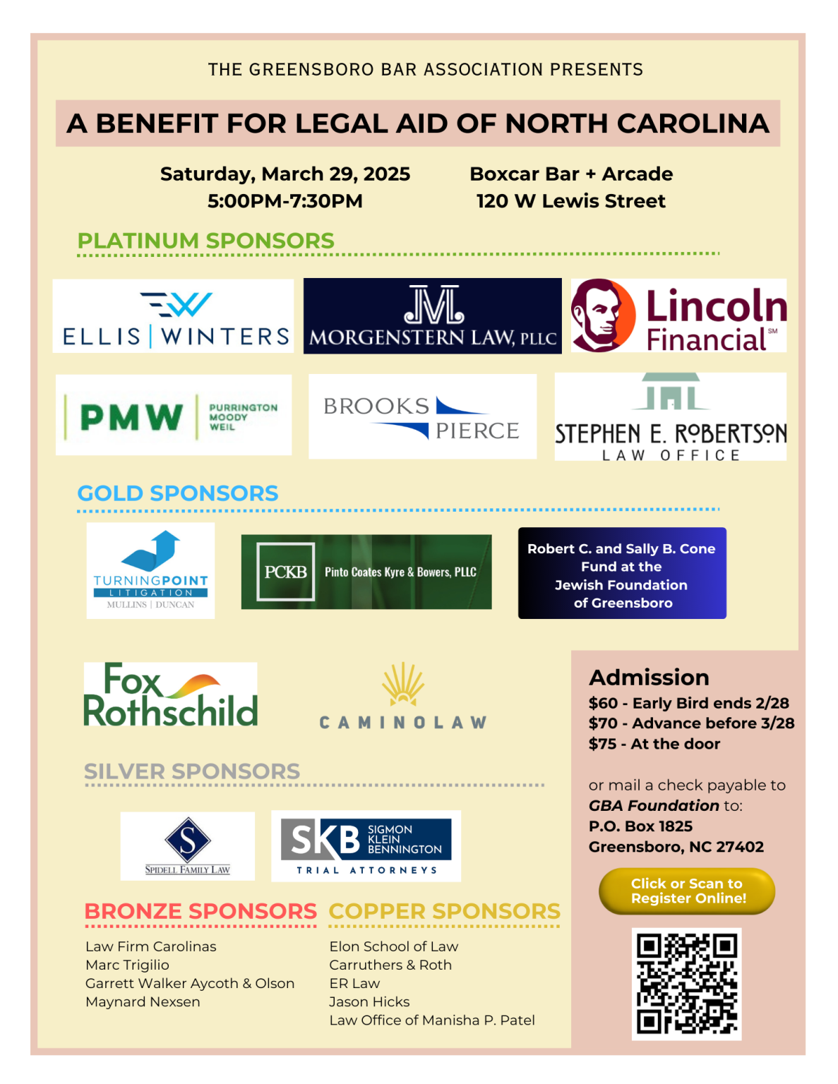 Benefit for Legal Aid (Greensboro Office) – Greensboro Bar Association